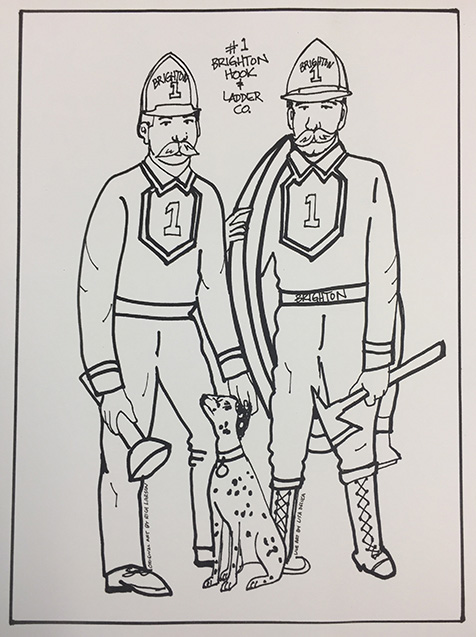 Brighton Hook and Ladder Coloring Page – Brighton Area Historical Society